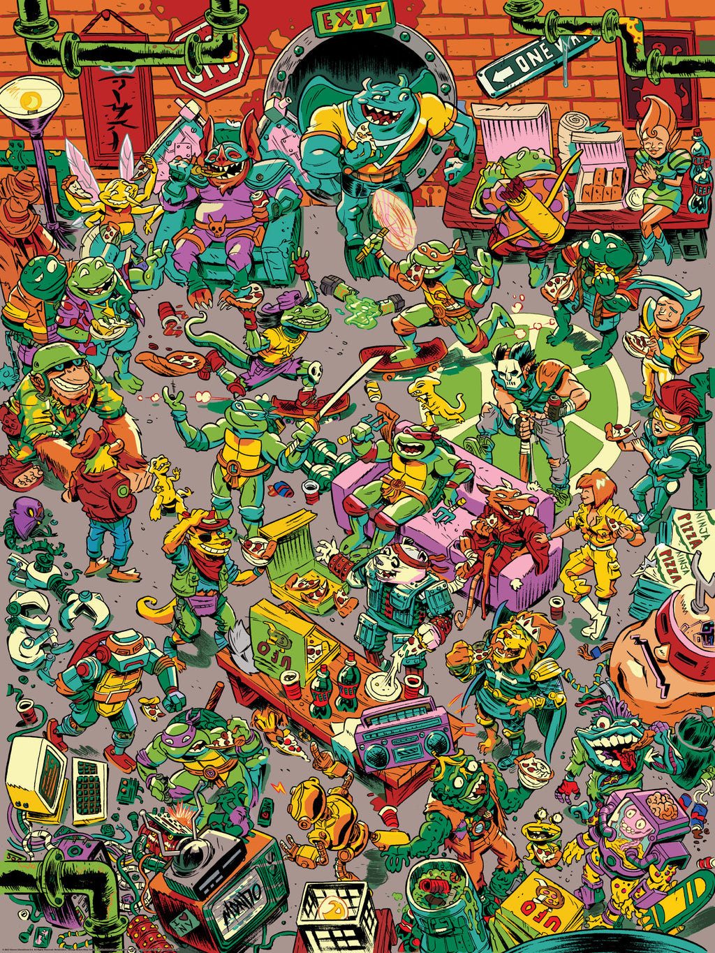 Teenage Mutant Ninja Turtles "Pizza Party" Variant Poster – Mondo