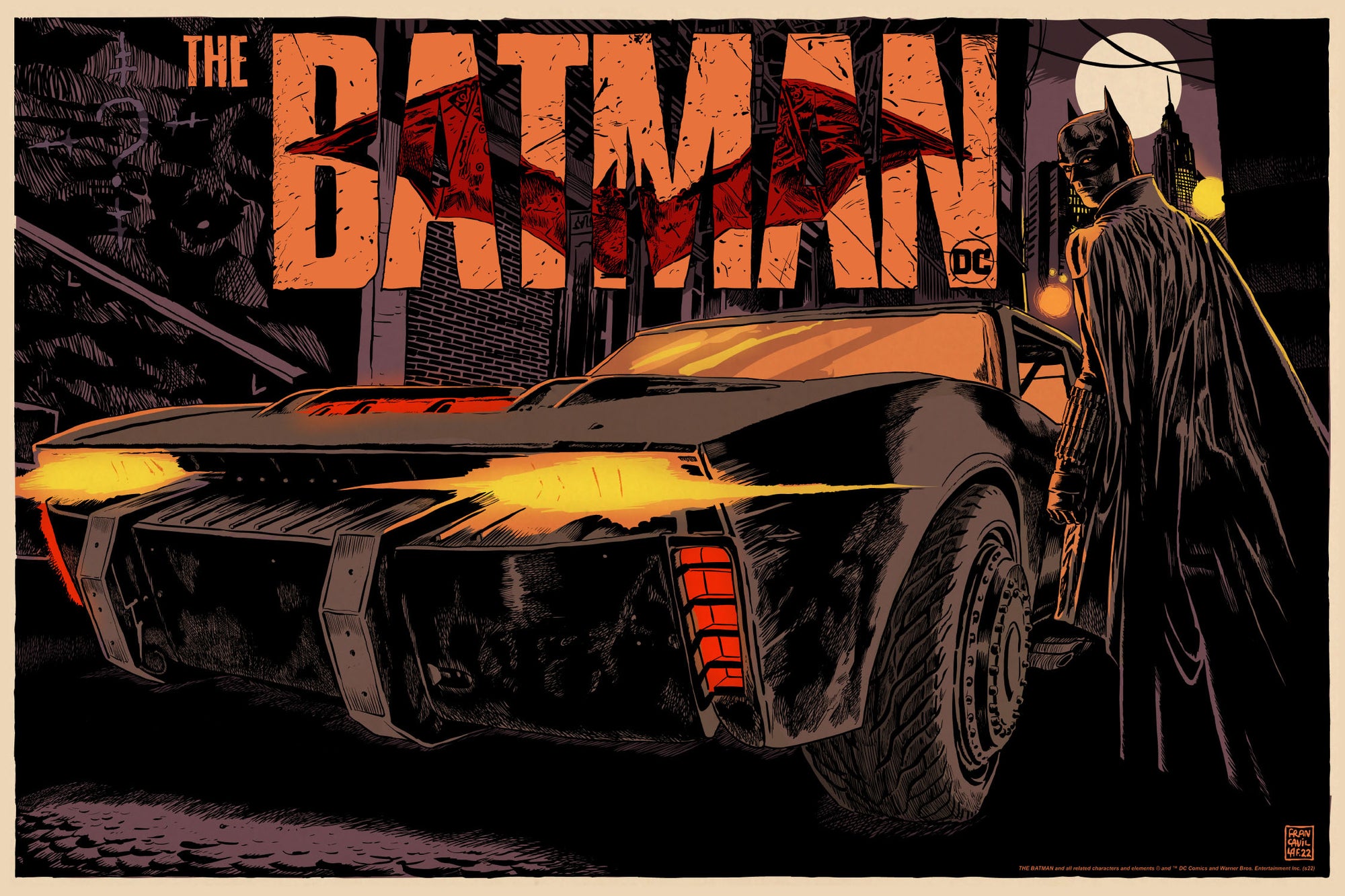 The Batman: Batmobile Poster – Mondo