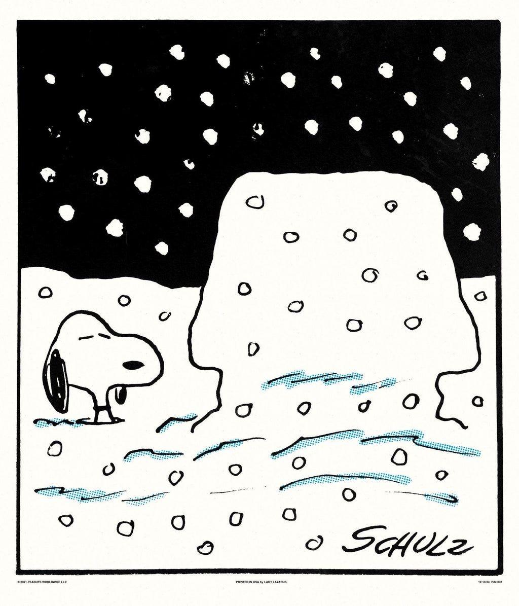 Peanuts Snoopy in Snow Poster – Mondo