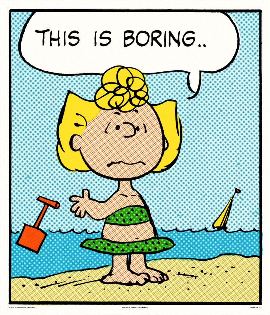 Peanuts Boring Poster – Mondo