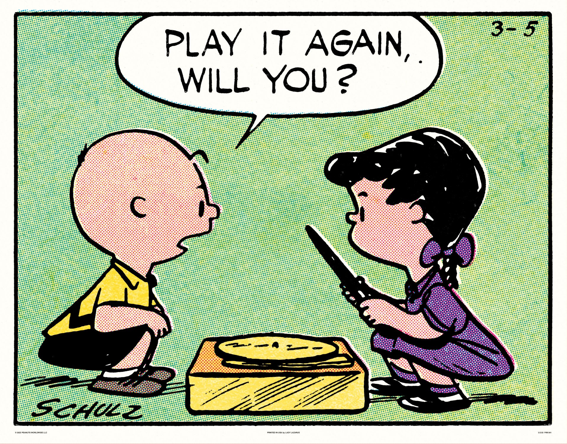 Peanuts Play It Again Poster – Mondo